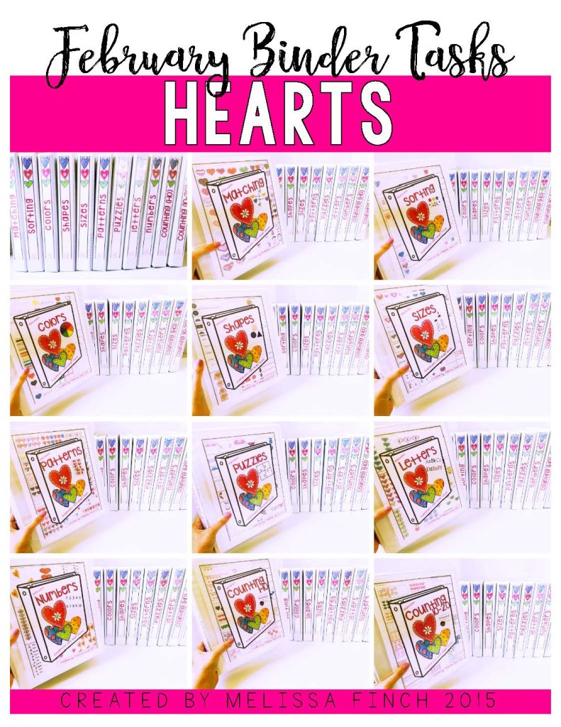 Hearts Binder- Binder Basics Work System » Autism Adventures