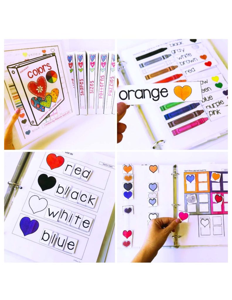 Hearts Binder- Binder Basics Work System » Autism Adventures