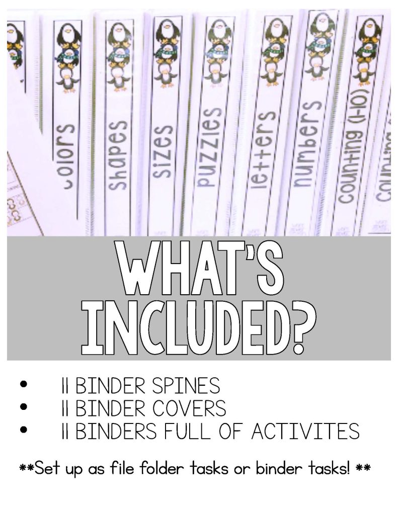 Penguin Binder- Binder Basics Work System » Autism Adventures