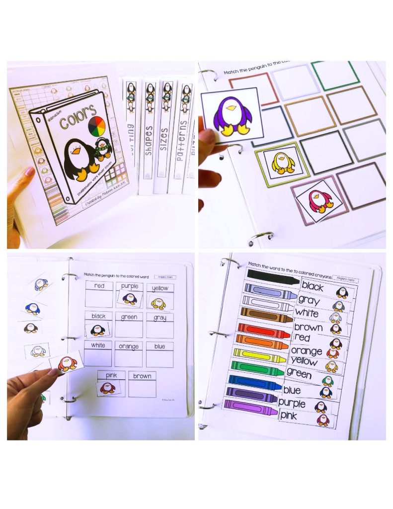 Penguin Binder- Binder Basics Work System » Autism Adventures