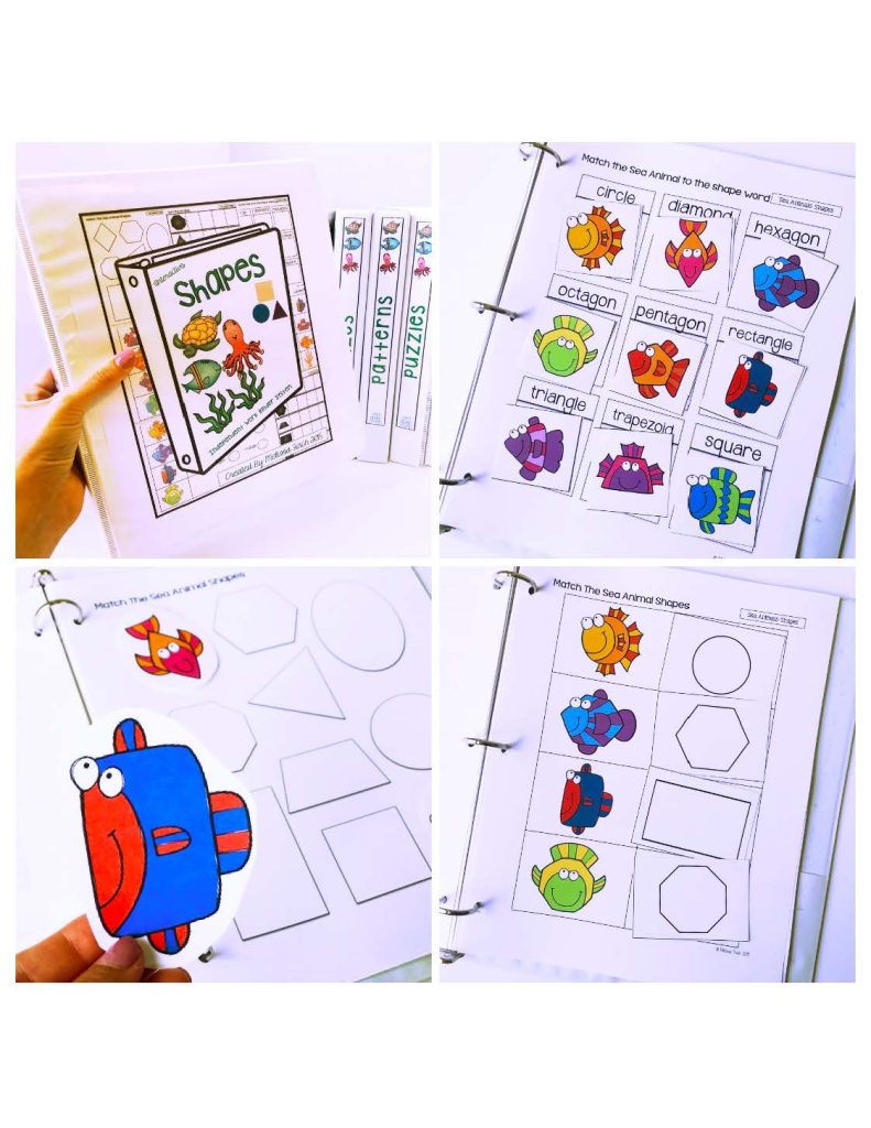 Sea Animals Binder- Binder Basics Work System » Autism Adventures