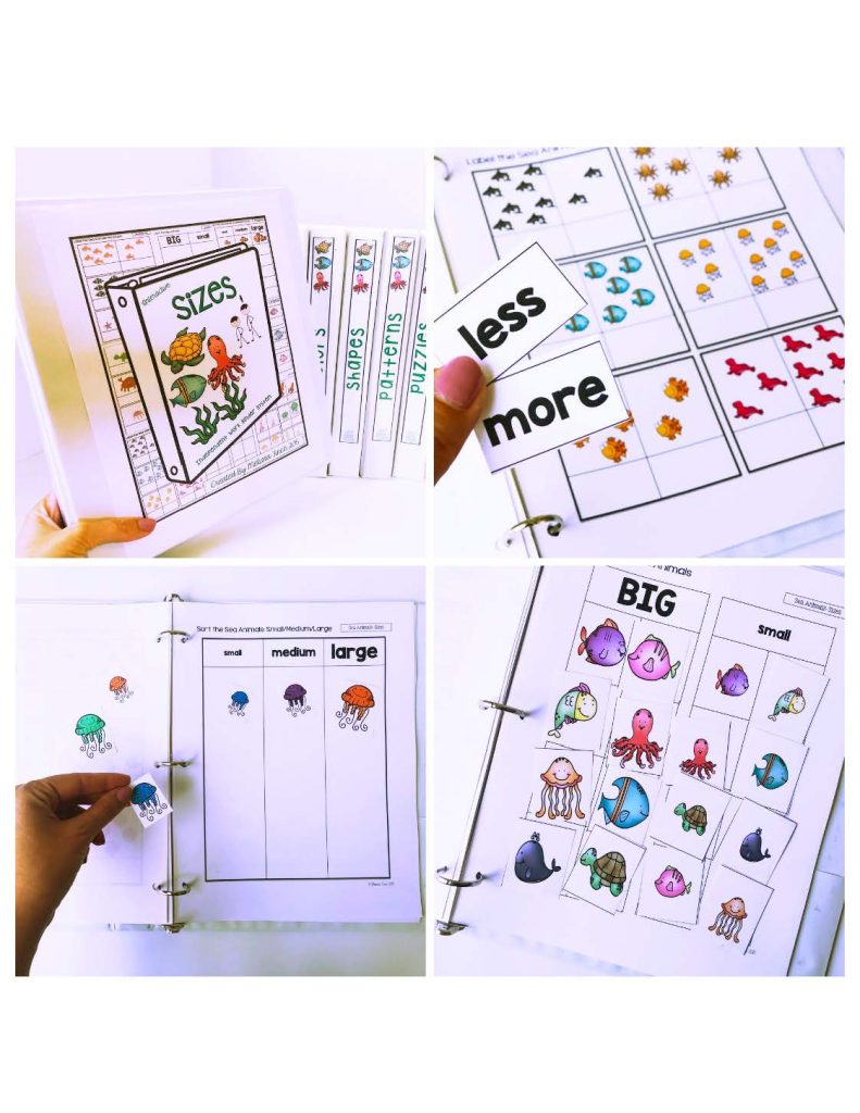 Sea Animals Binder- Binder Basics Work System » Autism Adventures