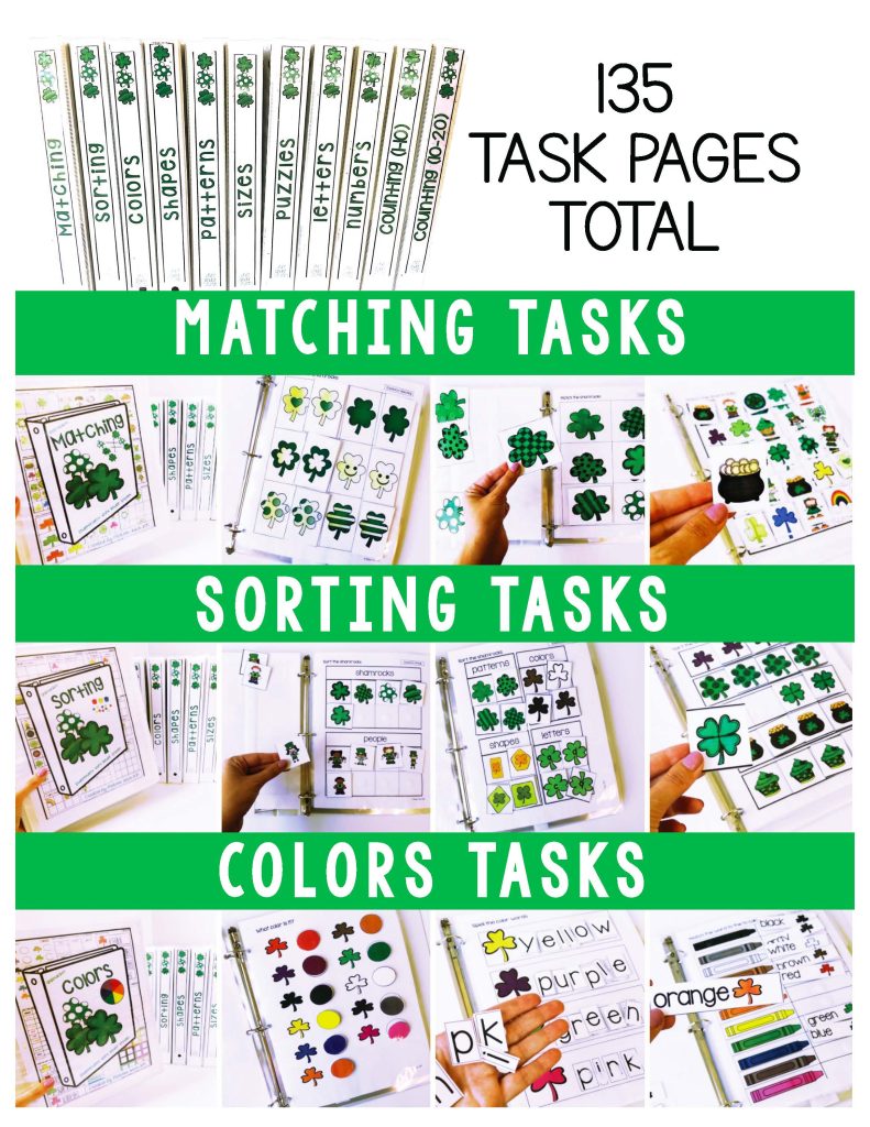 Shamrocks Binder- Binder Basics Work System » Autism Adventures
