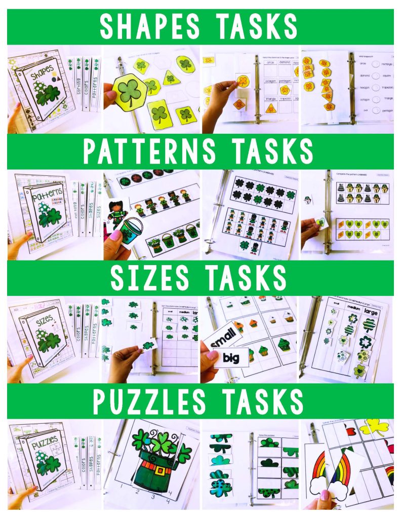 Shamrocks Binder- Binder Basics Work System » Autism Adventures