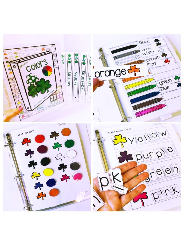 Shamrocks Binder- Binder Basics Work System » Autism Adventures