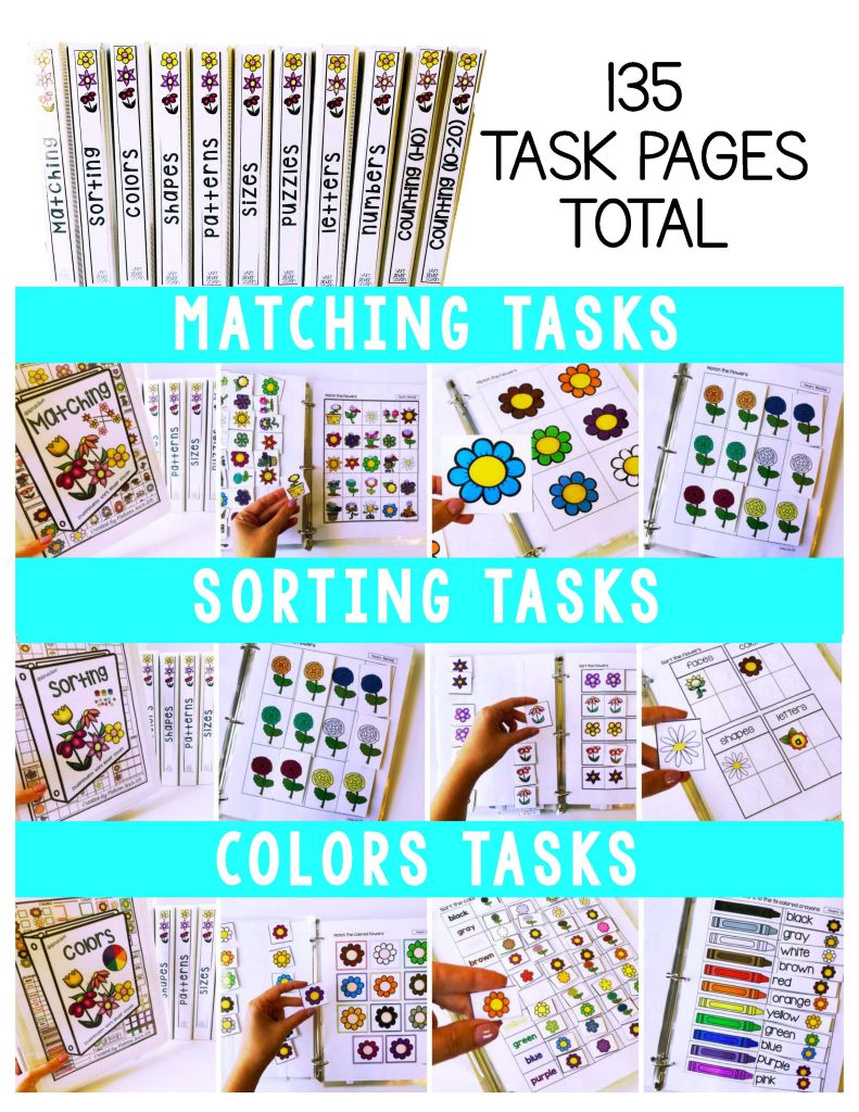 Flower Binder- Binder Basics Work System » Autism Adventures