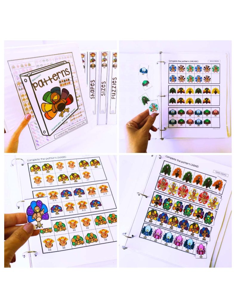 Turkeys Binder- Binder Basics Work System » Autism Adventures