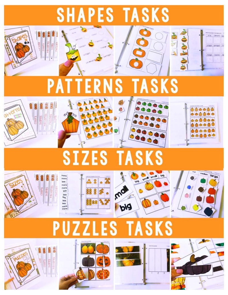 Pumpkins Binder- Binder Basics Work System » Autism Adventures