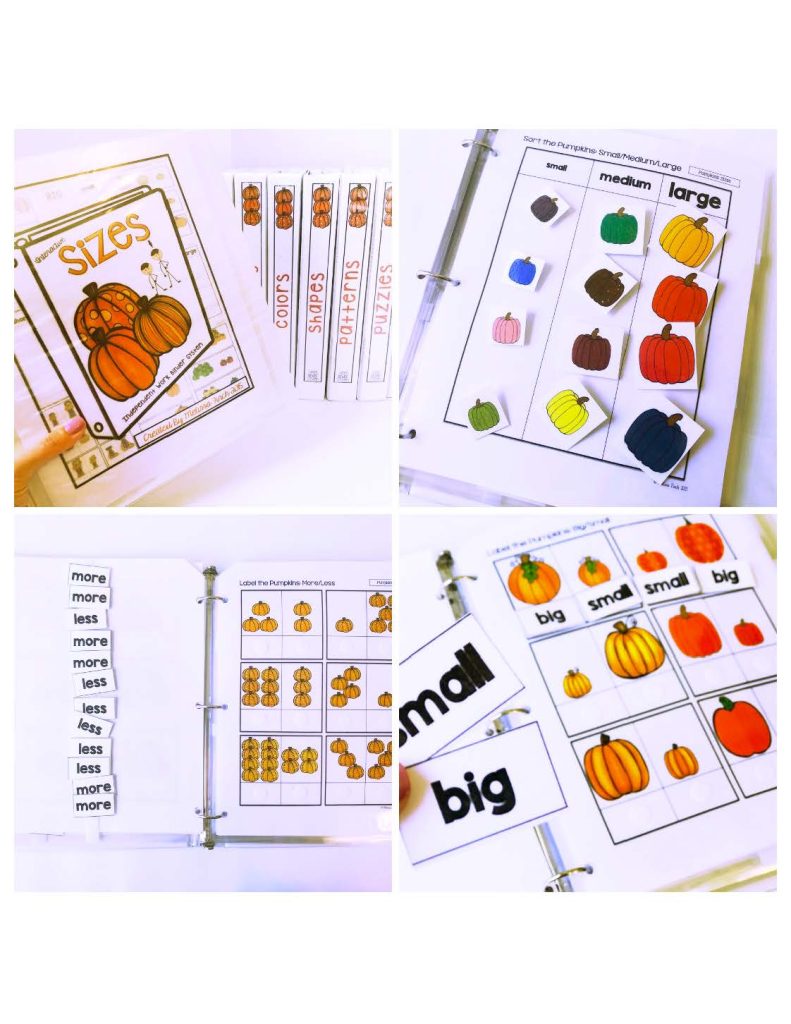 Pumpkins Binder- Binder Basics Work System » Autism Adventures