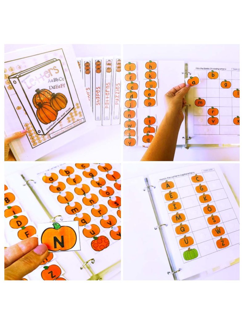 Pumpkins Binder- Binder Basics Work System » Autism Adventures