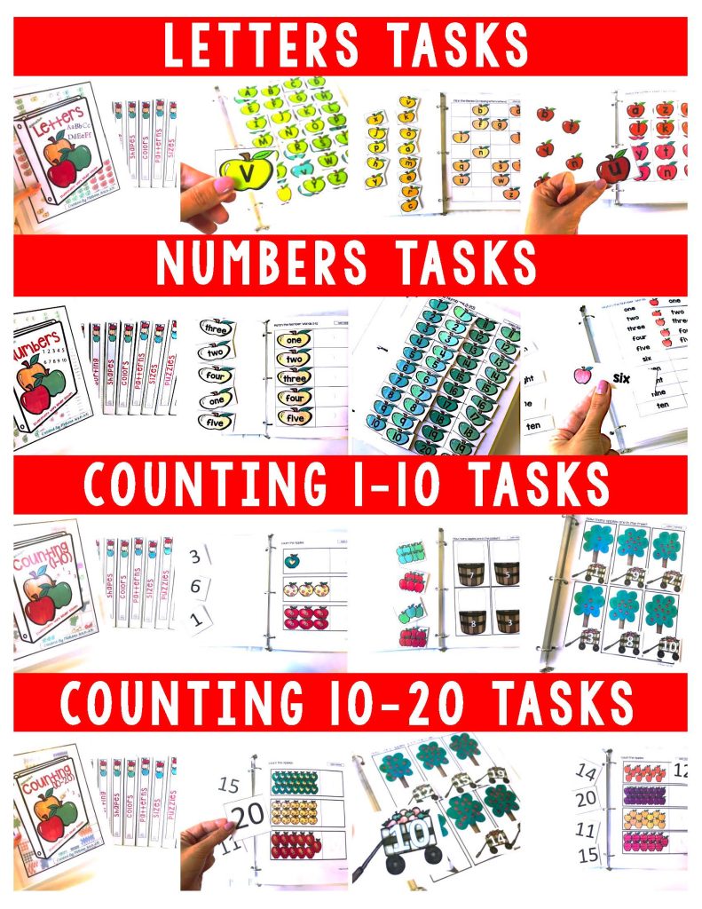 Apples Binder- Independent Work Binder System » Autism Adventures