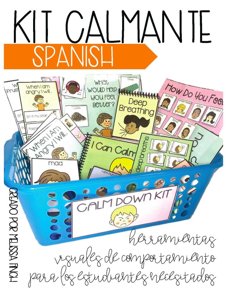 SPANISH Calm Down Kit- Visual Behavioral Management Tools for the ...
