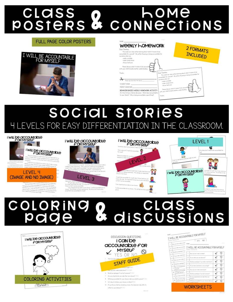 I Will Be Accountable for Myself- Behavior Basics Program for Special ...