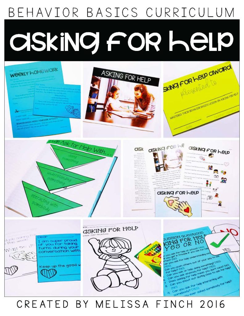 Asking For Help- Behavior Basics Program for Special Education - Autism ...