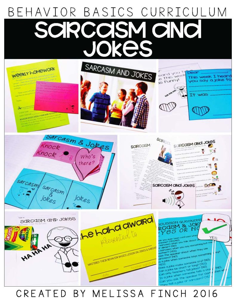 Sarcasm and Jokes- Behavior Basics Program for Special Education ...