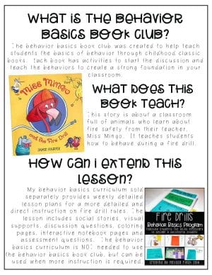 Miss Mingo And The Fire Drill- Behavior Basics Book Club » Autism ...