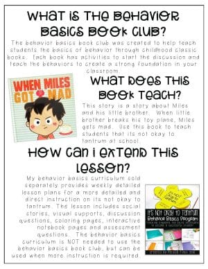 When Miles Gets Mad- Behavior Basics Book Club » Autism Adventures