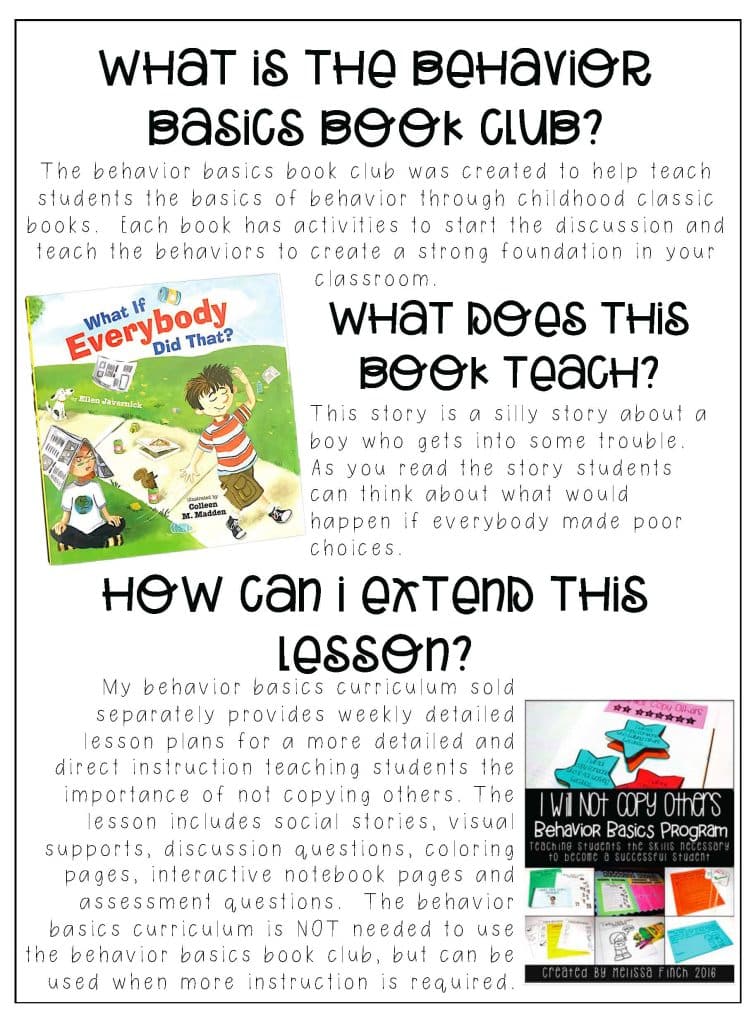 What If Everybody Did That?- Behavior Basics Book Club » Autism Adventures