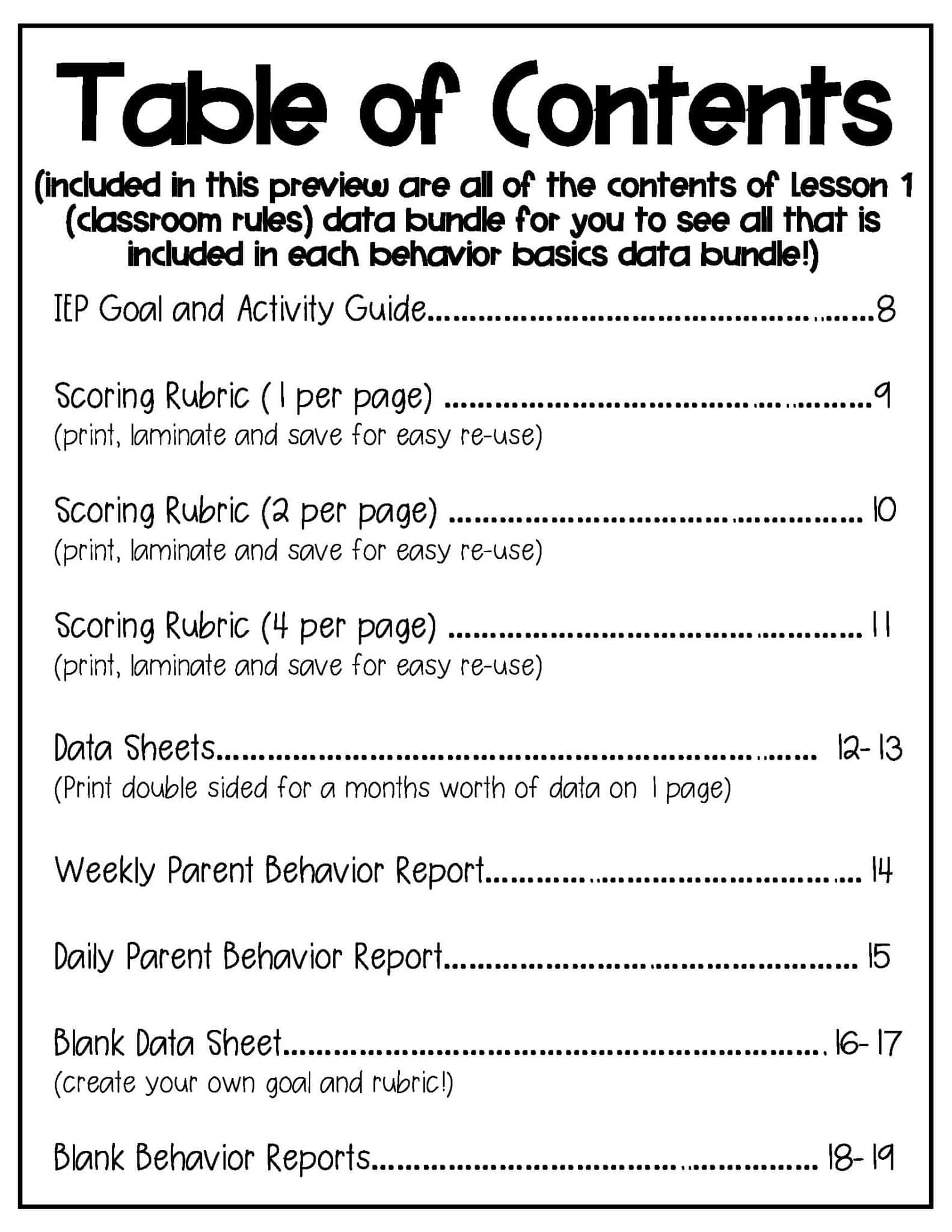 Raising My Hand- Behavior Basics Data - Autism Adventures