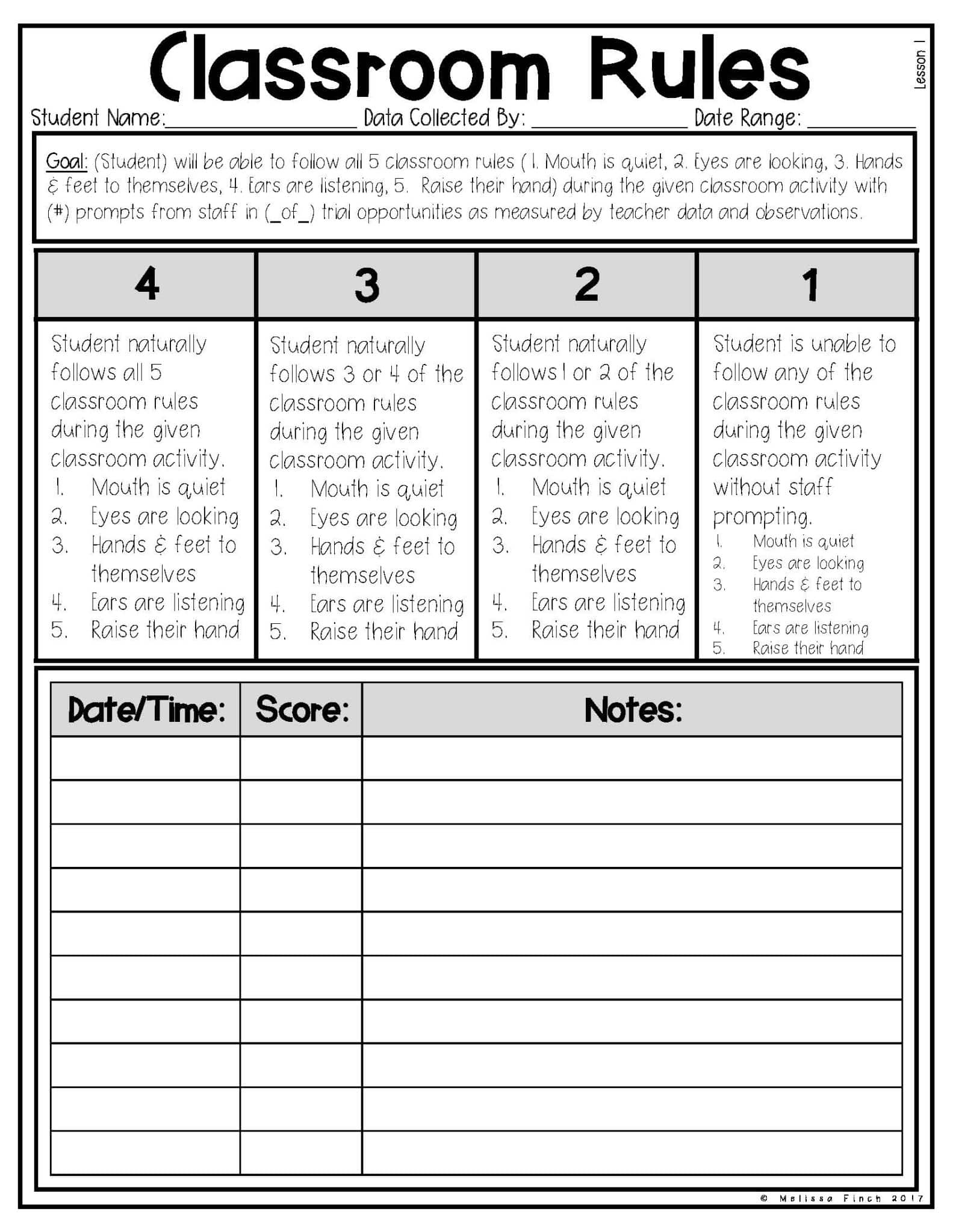 Raising My Hand- Behavior Basics Data » Autism Adventures