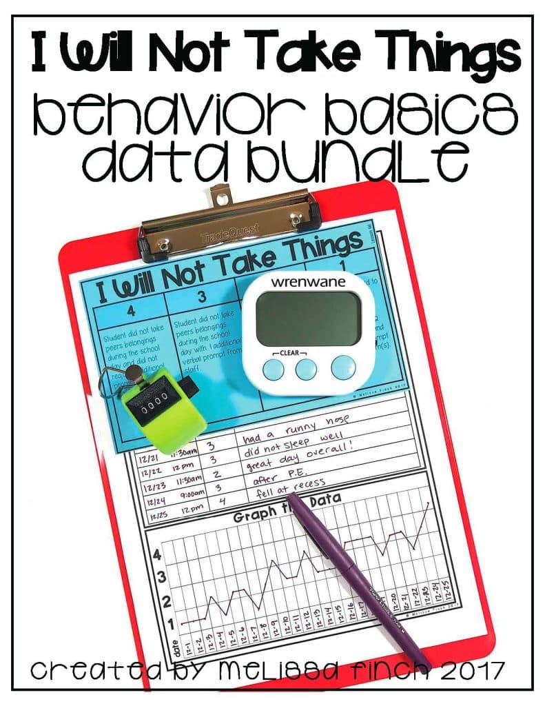 I Will Not Take My Friends Things- Behavior Basics Data » Autism Adventures
